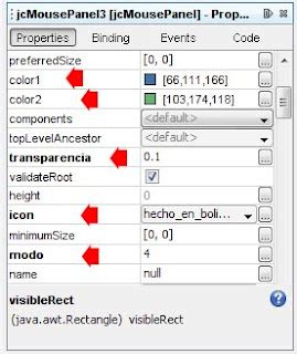 Mouse Swing JcMousePanel Imagen Degradado Transparencia