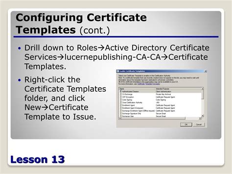 Ppt Configuring Active Directory Certificate Services Powerpoint Inside