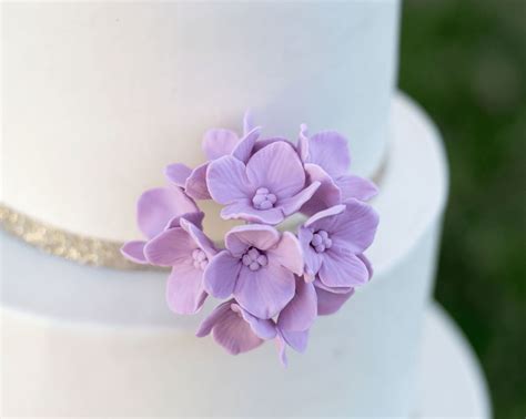 Lavender Hydrangea Sugar Flowers By Kelsie Cakes