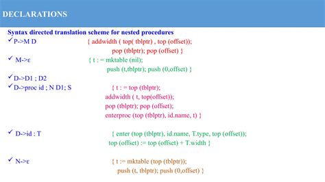 Syntax Directed Definition And Intermediate Code Generation Ppt