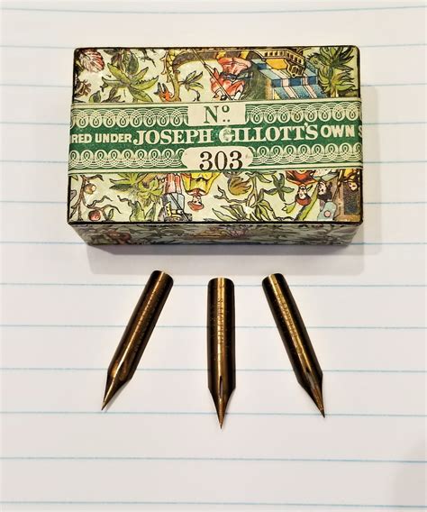 Joseph Gillott 303 Dip Pen Nibs Set Of 3 Genuine Antique Bronze