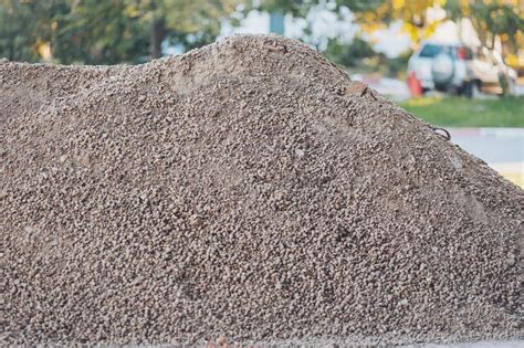 Crushed Stone Of Different Fraction A Lot Of Construction Sand Near