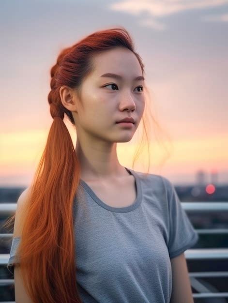 Premium Ai Image Attractive Beauty Model With Natural Makeup And
