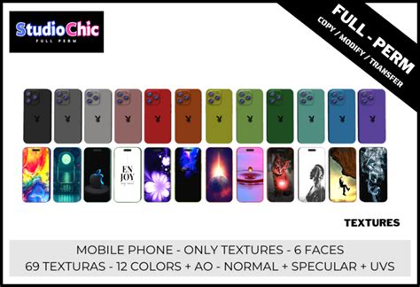 Second Life Marketplace Mobile Phone Textures Full Perm 69