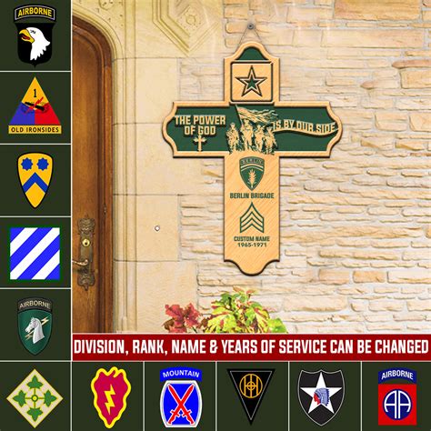 Army Division E 7 Army Sergeant First Class 2 Layers Wooden Sign 18x18in Proud Us Veteran