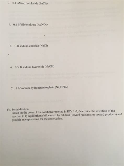solved experiment 5 data and analysis data d i preparation