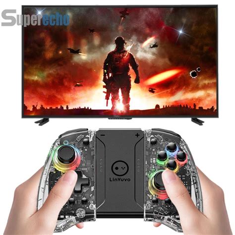 คอนโทรลเลอร์ไร้สายสําหรับ Switch Oled Gamepad Dual Vibration Turbo Programmable [superecho Th
