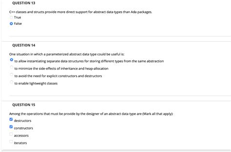 Solved QUESTION An Abstract Data Type Consists Of The Chegg