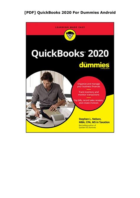 Pdf Quickbooks 2020 For Dummies Android