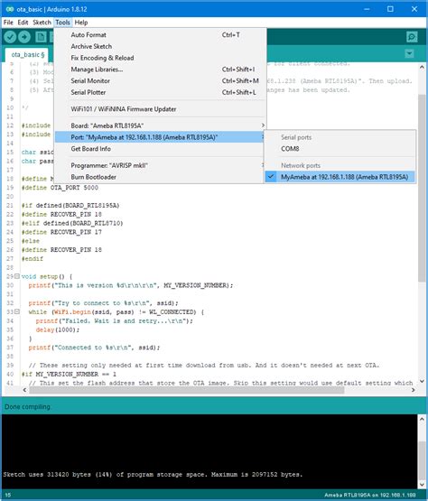 just found out about this cool feature to upload new code over wifi