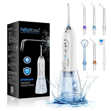H2ofloss Hf 6 Upgraded 300ml Cordless Water Dental Flosser Type C