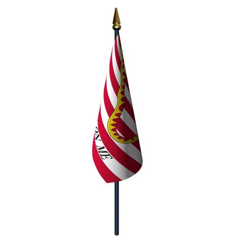 4in X 6in 1st Navy Jack Flag With Staff And Spear