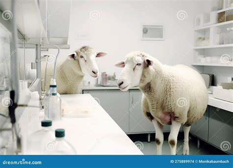 Two Sheep In Laboratory Generative AI Stock Illustration Illustration Of Pair Sheep 275889974