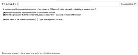 Solved GC Question Help A Random Variable Represents Chegg