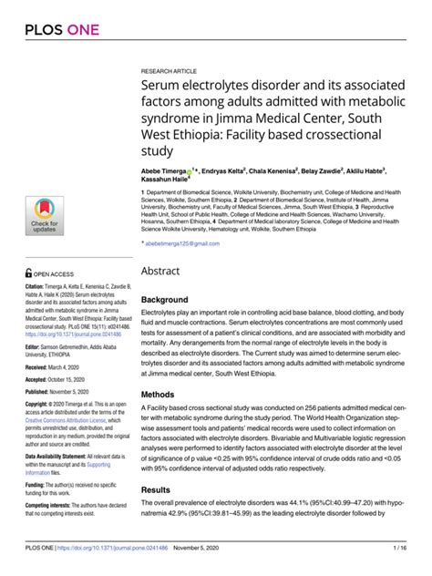 Electrolytes Pdf Blood Plasma Medical Specialties