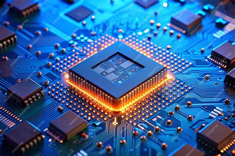 powerful computer processor microchip with the word representing