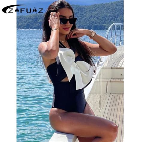 Zafuaz 2024 Woman S Swimwear Ruffled One Piece Women Swimsuit Sexy