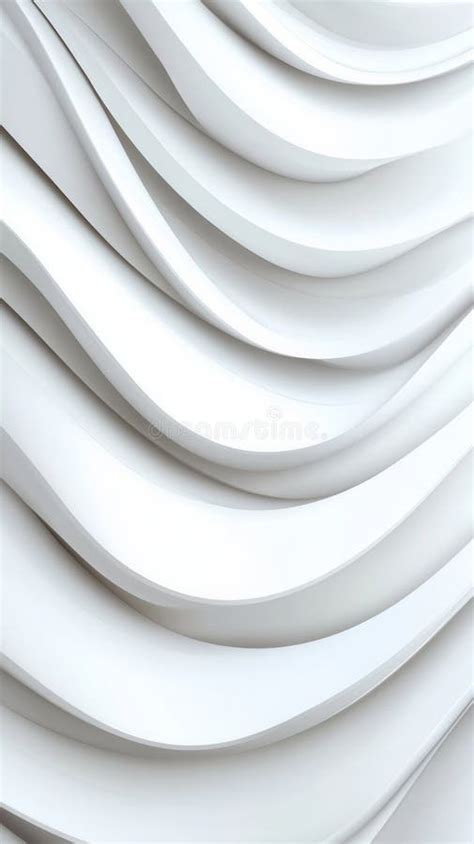 Abstract White Fabric Waves Create A And Flowing Texture The Design Features Smooth Curves And