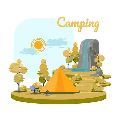 Premium Vector Summer Camp Vector Icons For Poster Template