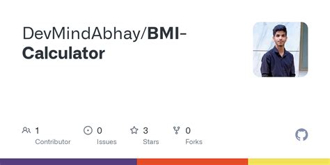GitHub DevMindAbhay BMI Calculator