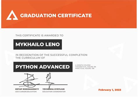 mykhailo lenyo on linkedin mykhailo leno completed a python advanced course on february 01 2023
