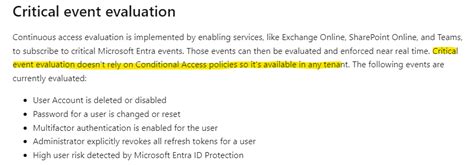 Continuous Access Evaluation Cae Microsoft Qanda