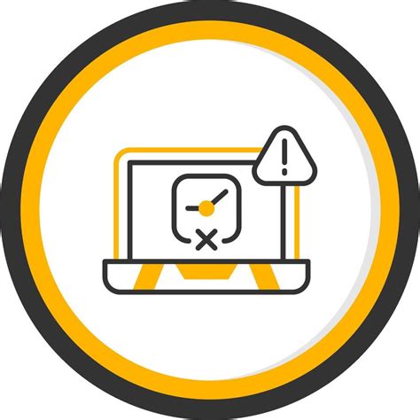 Runtime Error Occurred Line Two Color Circle 67511536 Vector Art At