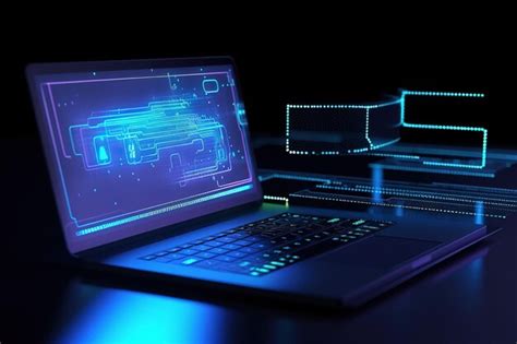 Premium Photo Programming Software Testing On A Laptopfuturistic