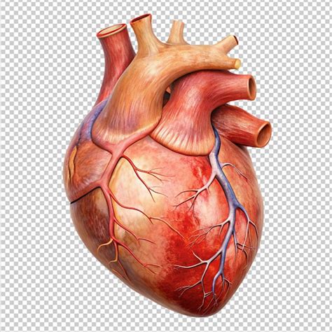 Premium PSD Human Heart On Transparent Background