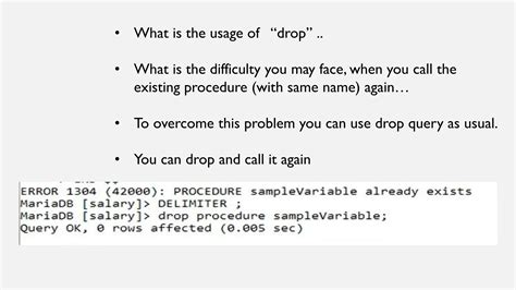 Essential Sql Techniques Variables Delimiters And Procedure Creation