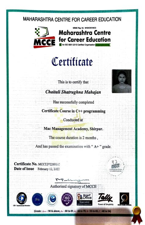 chaitali mahajan on linkedin cpp programming career education achievement learning