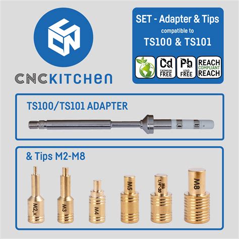 Soldering Tips Set Compatible With Ts100 And Ts101 Cnckitchen