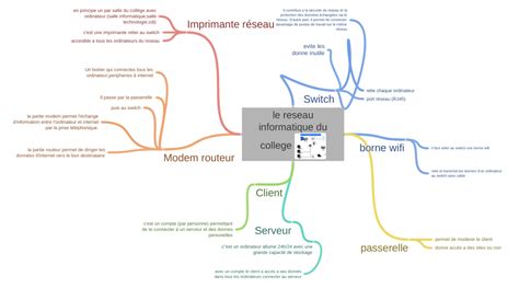 Le Reseau Informatique Du College Capture Coggle Diagram