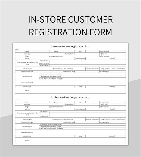 House Decoration To Store Customer In Ion Registration Form Excel