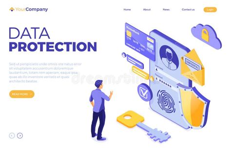 Hacking Isometric Flowchart Composition Stock Vector Illustration Of