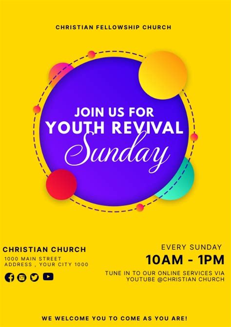 Youth Service Template Postermywall