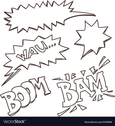 Set Of Comic Style Talk Clouds Royalty Free Vector Image