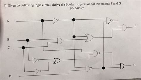 Solved 4 Given The Following Logic Circuit Derive The