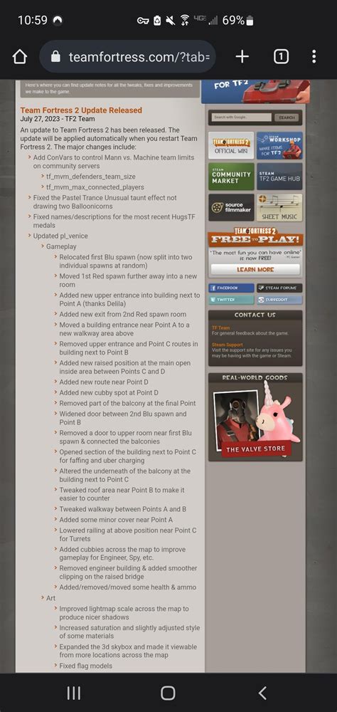 Ive Peaked I Was Mentioned In The Official Tf2 Patch Notes Yesterday
