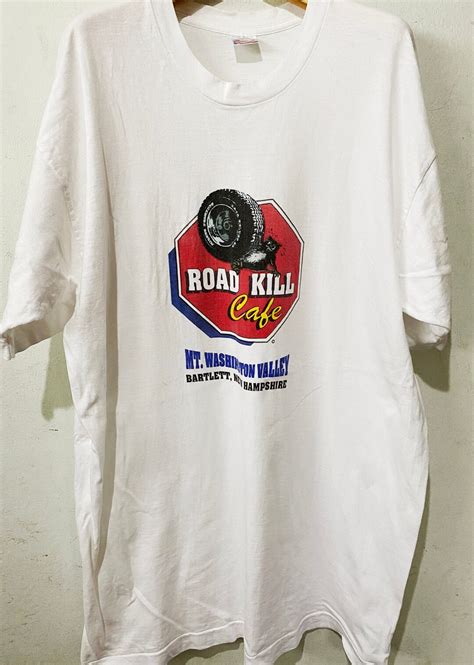 Vintage 90s Road Kill Cafe T Shirt Size Xxl Etsy