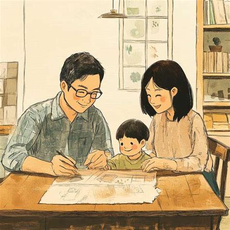 手机用户9186的文生图作品《爸爸或者妈妈带着小朋友坐》 新片场ai创作