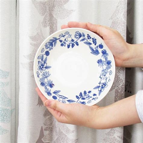 🔥🔥【日本製《moomin》藍色花卉系列陶瓷碟】135cm X 5隻