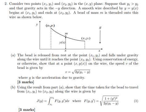 Solved 2 Consider Two Points X1 Y1 And X2 Y2 In The