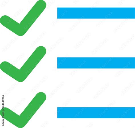 Task List Line Vector Icon To Do List Tick Checklist Tasks Icon Stock Vector Adobe Stock