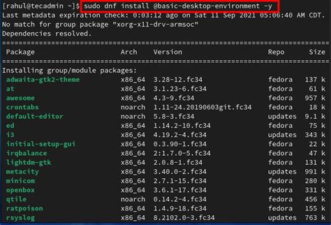 How To Install And Switch Desktop Environments In Fedora Tecadmin