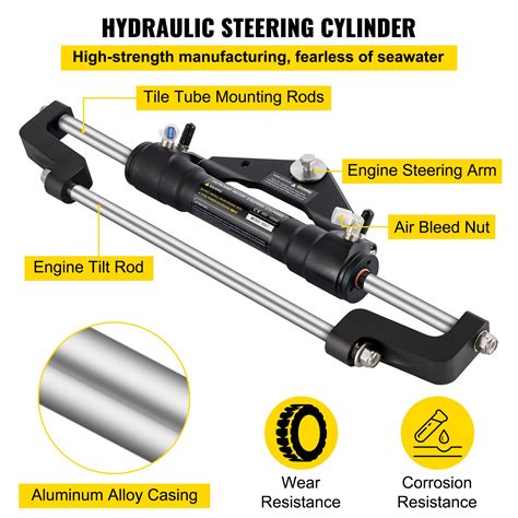 Hydraulic Outboard Boat Steering Kit Hk6400a 3 Marine Steering System