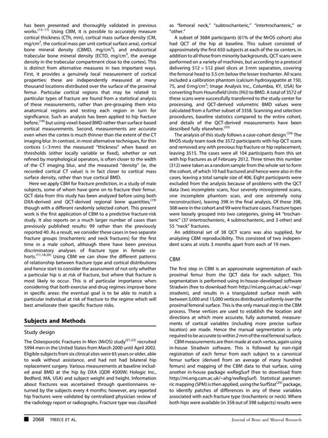 Solution Predicting Hip Fracture Type With Cortical Bone Mapping Cbm