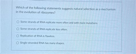 Solved Which Of The Following Statements Suggests Natural Chegg