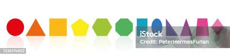 컬러 기하학적 모양 다채로운 원 삼각형 사각형 오각 육각형 팔각형 직사각형 타원 오른쪽과 이소세슬 삼각형 사다리꼴 마름모 재미