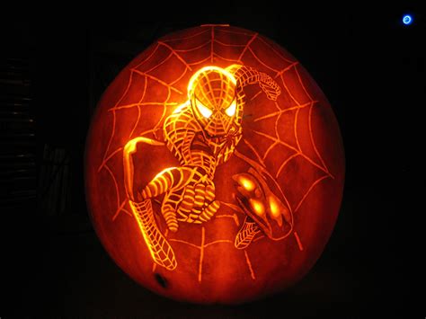Spiderman Pumpkin Carving Stencils